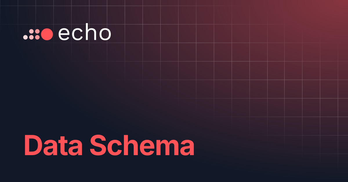Data Schema | Echo Knowledge Base